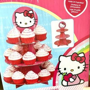 Hello Kitty | Dining | Hello Kitty Cupcake Cake Dessert Stand Party ...